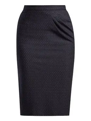 RUMOUR LONDON Hampstead Jacquard Jersey Pencil Skirt - Black