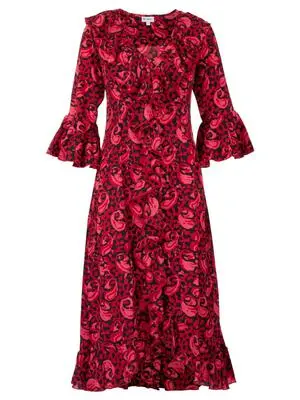 AT LAST... Felicity Midi Dress - Red