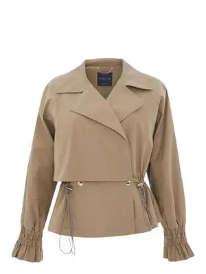 EXQUISE Yareli Trench Jacket - Brown