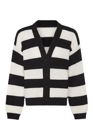 INGMARSON Striped Wool & Cashmere Cardigan