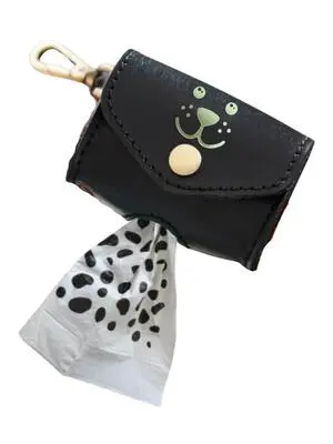 VIDA VIDA Leather Dog Waste Bag Holder - Black