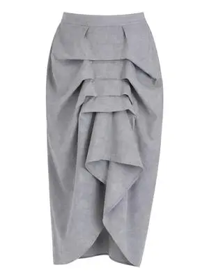 LUMINA ELIGMA Vanguard Sculptural Skirt - Grey