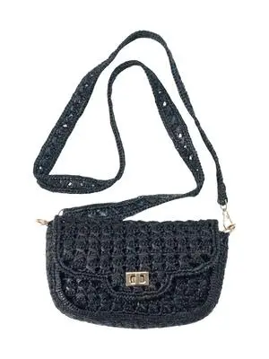 ZANATANY CONCEPTS Cassie Raffia Bag - Black