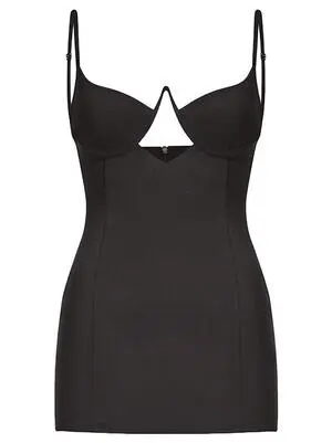 MAISON SEL Cut Out Mini Dress - Black
