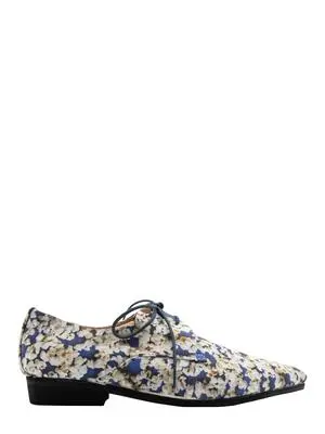 ABSURDE Pointed Toe Lace-up Shoes - Blue