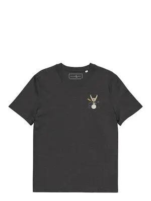 ANCHOR & CREW Heather Drummer Monkey Organic Cotton T-Shirt Black