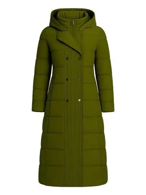 TANTRA SPAIN SL Long Fitted Quilted Anorak - Green