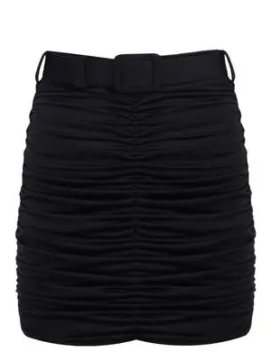 NUR KARAATA San Teodoro Mini Skirt - Black