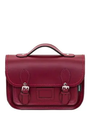 ZATCHELS Leather Midi Satchel 9-inch - Red