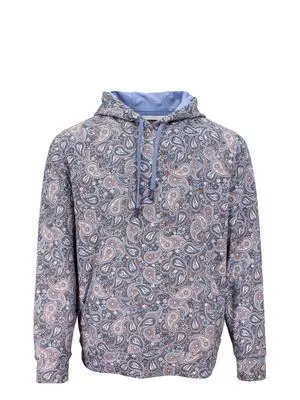 LORDS OF HARLECH Hank Trippy Paisley Hoodie - Grey