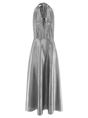 SILVIA SERBAN Bare Back Cloche Dress - Silver