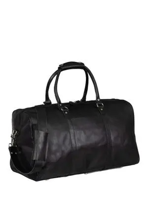 HIDES LEATHER CO. 50l Leather Duffle Bag - Black