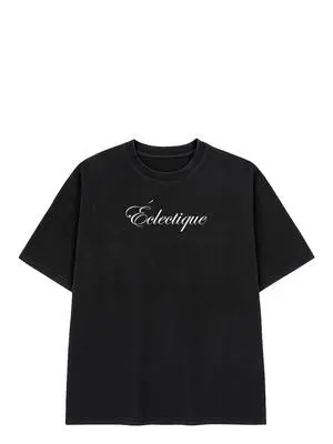 ÉCLECTIQUE Script Logo T-shirt - Black
