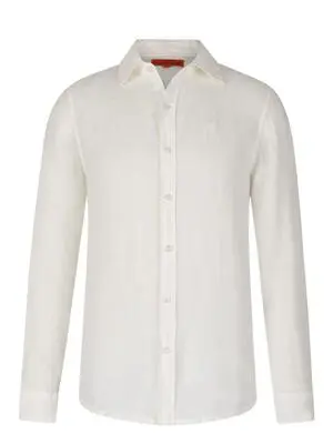 MAISON TANGERINE Linen Button-down Shirt - White