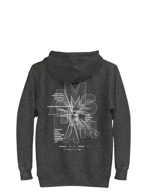 ANCHOR & CREW Amsterdam Coffee Scene Cotton Blend Embroidered Hoodie - Black