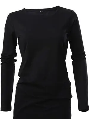 COVE Long Length Cotton Tee - Black