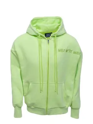 WHILE WE'RE AWAKE Zipper Hoodie - Green