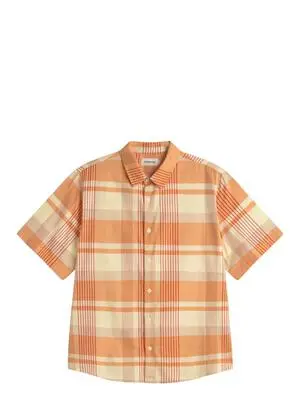 THINKING MU Plaid Shirt Tom - Orange