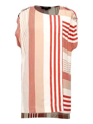 SMART AND JOY Striped Print Top - Red