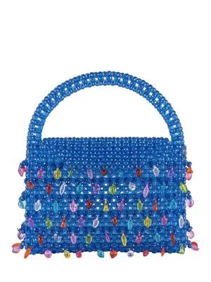 TILLIE BEADS Berry Bliss Beaded Handbag - Blue