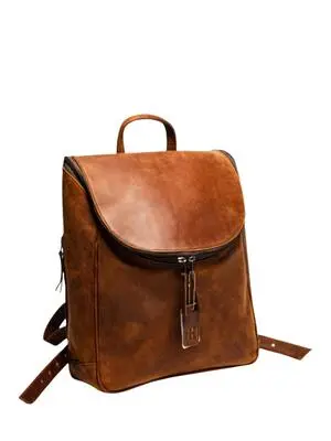 HIDES LEATHER CO. Minimal Handmade Leather Backpack - Brown