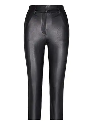 Commando Faux Leather Cropped Trousers - Black