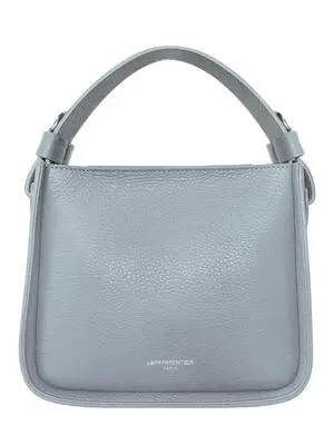 LE PARMENTIER Duplo Small Hammered Leather Top Handle Bag - Blue
