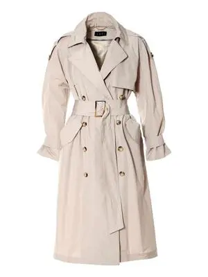 AGGI BY HALEWSKI Midi-length Trench Coat - Beige