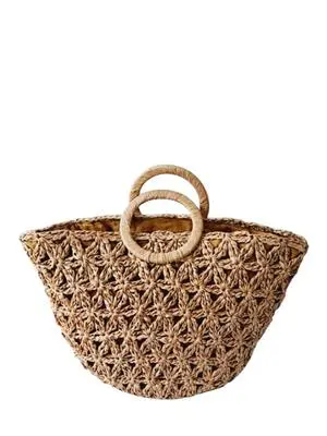 SPRINGMOONATELIER Handmade Raffia Handbag
