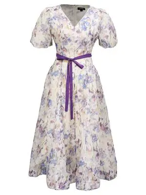 SMART AND JOY Fit-and-Flare Tea Organza Dress
