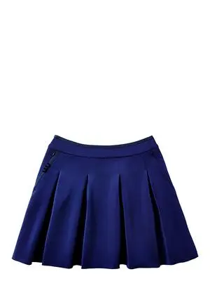 HEDGE Darrow Pleated Skirt - White/blue