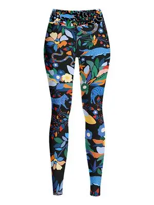 JESSIE ZHAO NEW YORK High Waist Yoga Leggings In Night Zoo - Black