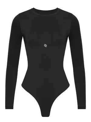 GOD SAVE QUEENS Second Skin Long Sleeve Bodysuit - Black