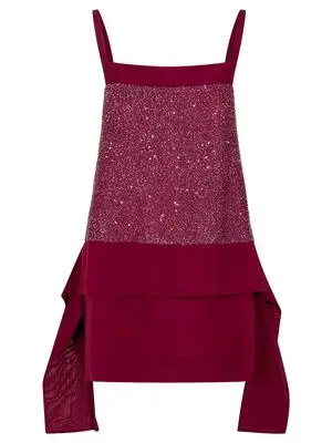 LANGNER Embroidered Mini Dress