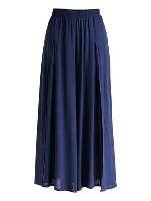 PAISIE Palazzo Trousers With Front Slits - Blue