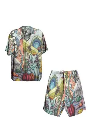 JANARA JONES Psychophant Rayon Makasi Set - Blue