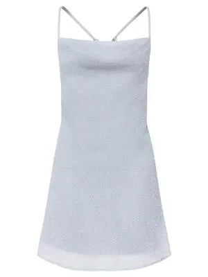 SEROTONINN Lurex Mini Dress With Cross Back