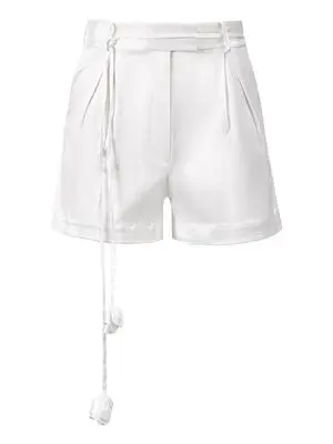 LITA COUTURE Satin Viscose Shorts With Rosettes