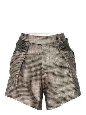 LAHIVE Ariana Taffeta Shorts - Gold/brown