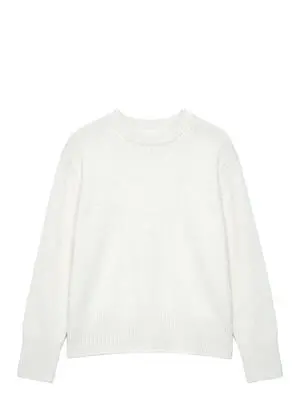 ZENZEE Cashmere Crewneck Sweater - White