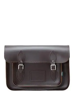 ZATCHELS Handmade Leather 16-inch Satchel - Brown