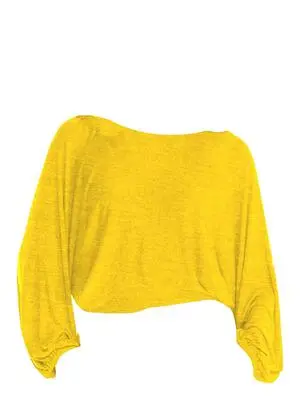CARLTON JONES Blouse With Bamboo Sleeves - Yellow