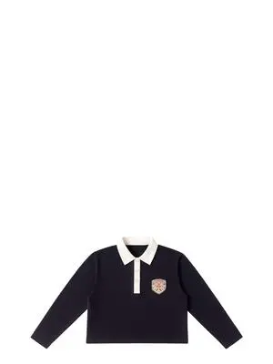 YORSTRULY Polo Cropped Sweatshirt - Blue