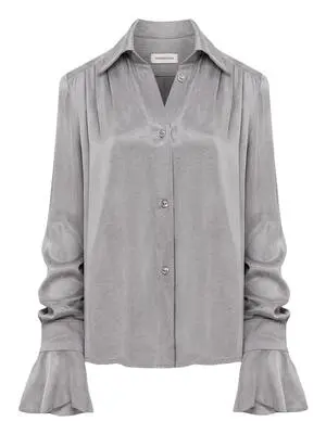 MANDRAGORA Buttoned Blouse Celia Grey