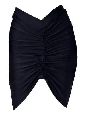 MONOSUIT Mini High-Waist Asymmetrical Ruched Skirt