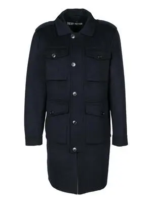FREAKY NATION Wool Blend Coat - Blue