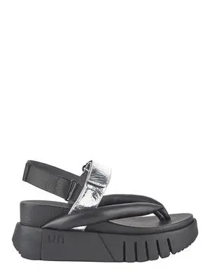 United Nude Delta Tong Sandals - Black/silver
