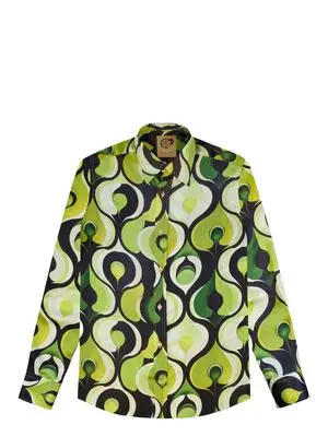 GRESHAM BLAKE Apples Silk Shirt - Green