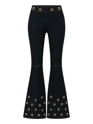 MAUI X LOLITA Chance Denim Bell-bottoms - Black