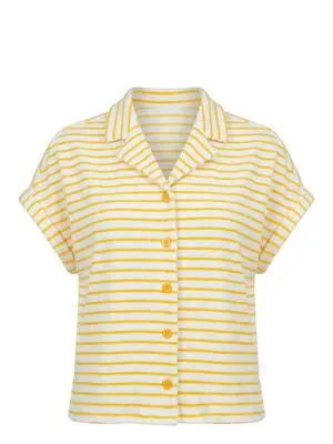 NOOKI DESIGN Caspian Towelling Stripe Blouse - Yellow